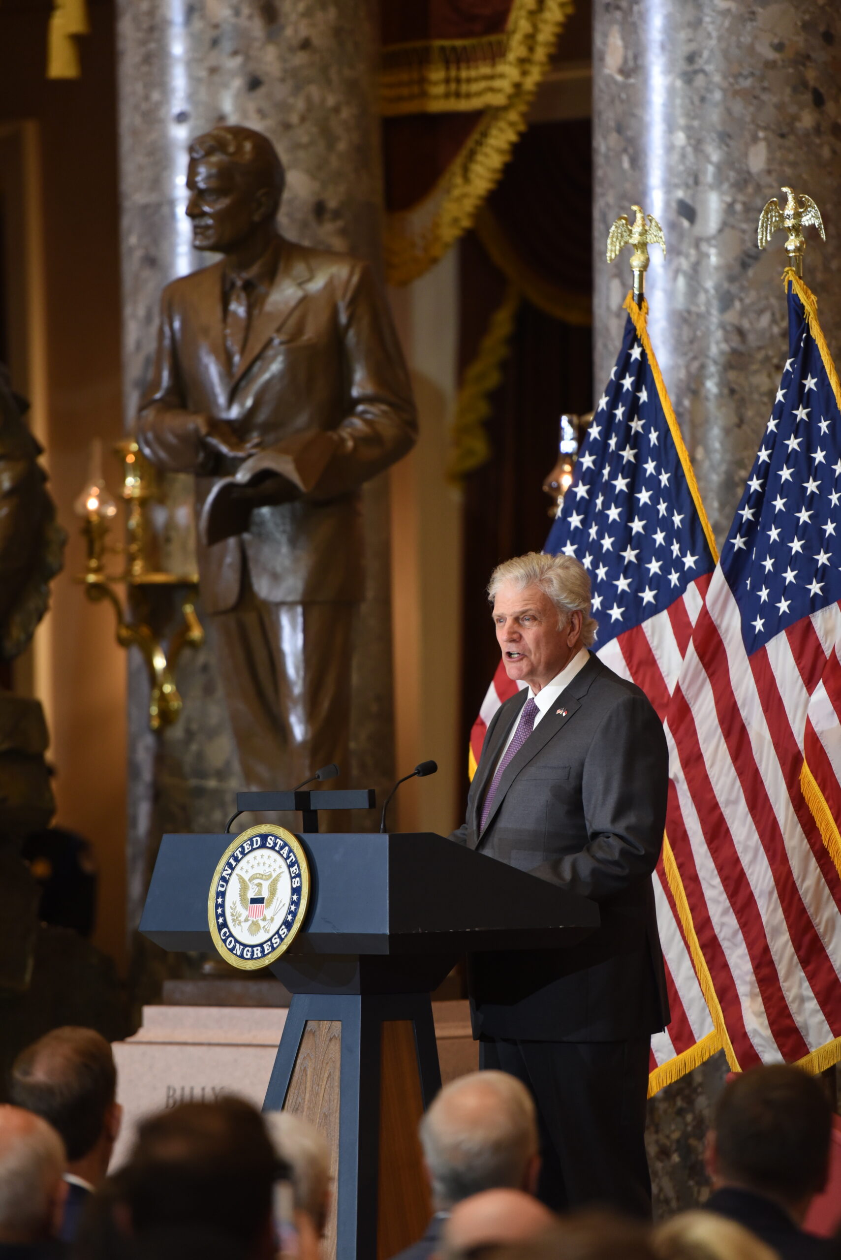 Gospel invitation given at Statuary Hall unveiling of Billy Graham ...